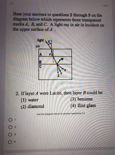 Solved 2 1 Point Base Your Answers To Questions 2 Through