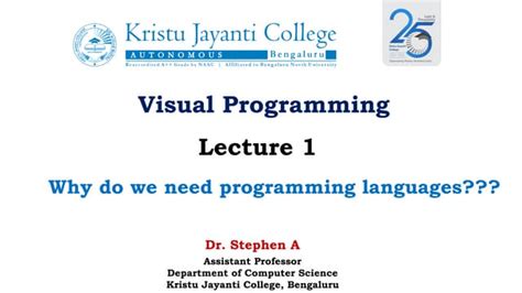 Visual Programming Lecture 1 Why Do We Need Programming Languagespdf