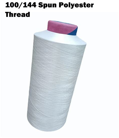 Spun 100 144 Filament Polyester Thread For Textile Industry Packaging