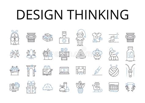 Design Thinking Line Icons Collection Creative Process Strategic