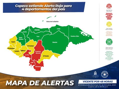 Copeco Extiende Alerta Roja Para Cuatro Departamentos
