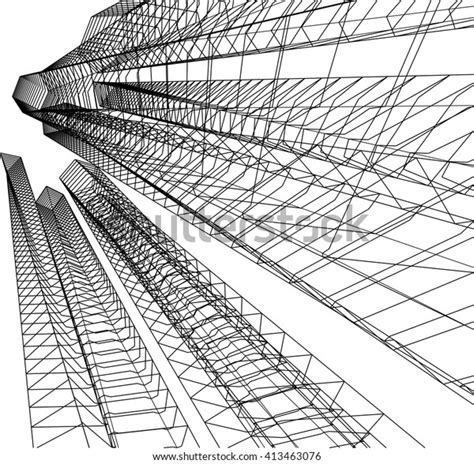 Abstract Geometric Structure Stock Vector Royalty Free 413463076 Shutterstock