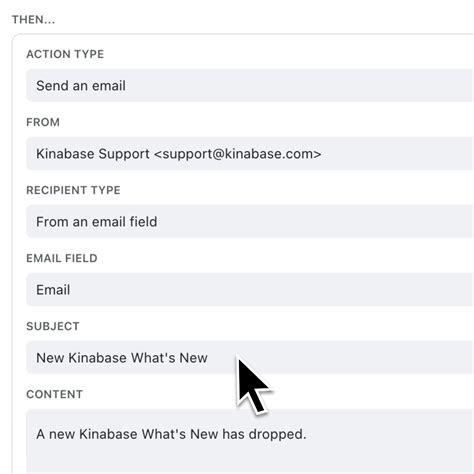Send Emails Automatically From Kinabase