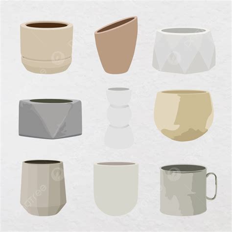 Ceramic Plant Pot Vector Hd Images Ceramic Plant Pot Vector Illustration For Indoor Plant For