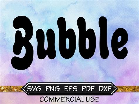 Bubble Font Design Files Silhouette Studio Files Cricut Etsy