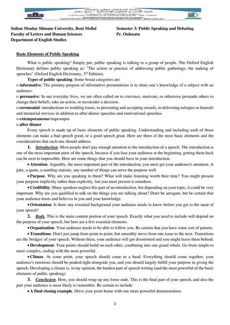 Solution Introduction And Basic Elements Of Public Speaking Process