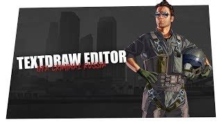 Filterscripts TDE TextDraw Editor v1 15 PAWNO INFO Портал о