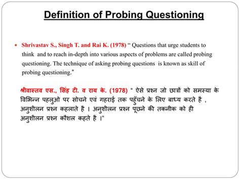 Probing Questioning Skill Ppt