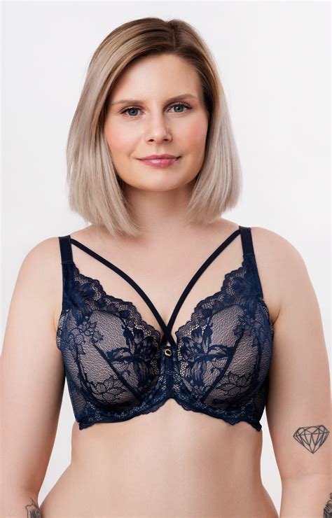 Biustonosz Lemax Spacer CELEBRITY Paski Granatowy Bra Story