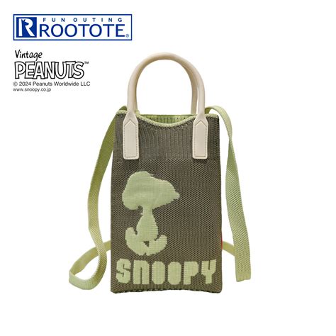 ルートート Rootote ハンド・トートバッグ Ipbr シリコンハンドル Peanuts 9e 85863 Olive 858603