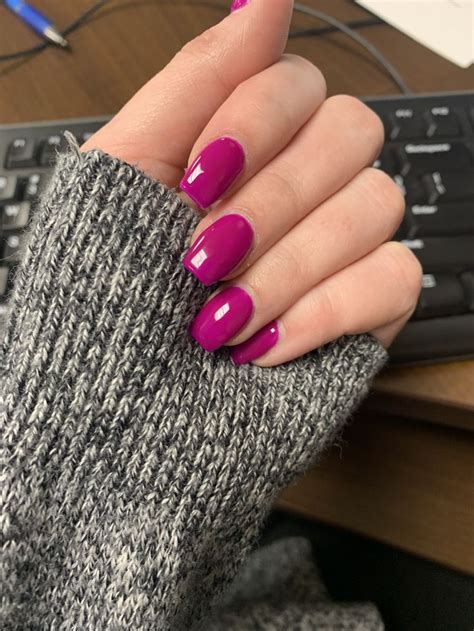 Pin By Amber Shannon On Nails In 2024 Magenta Nails Blush Nails