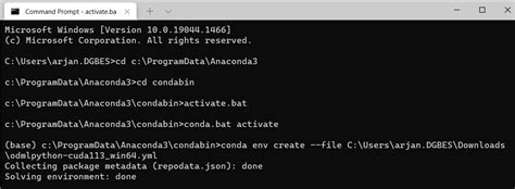 Custom Python Installation From Yaml Files