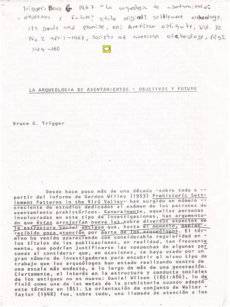 La Arqueología De Asentamientos Bruce Trigger Pdf