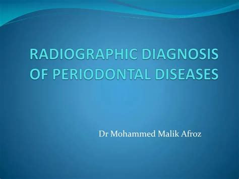 Ppt Radiographic Diagnosis Of Periodontal Diseases Powerpoint