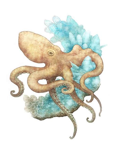 Octopus Art Print Stunning Marine Life Wall Decor
