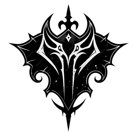 Intricate Gothic Tattoo Design With Sharp Symmetrical Patterns