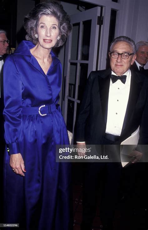 Henry Kissinger And Nancy Kissinger Attend Nelson Rockefeller Public