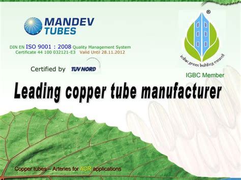Mandev Tubes Ppt