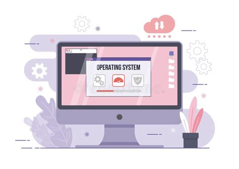 desktop computer operating system screen stock illustrations 297