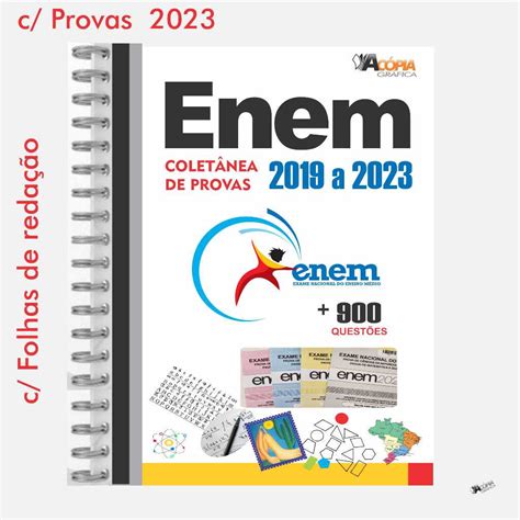 Apostila Enem 2024 5 Anos De Provas Gabaritos Fls De Redação