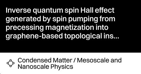 Inverse Quantum Spin Hall Effect Generated By Spin Pumping From Precessing Magnetization Into