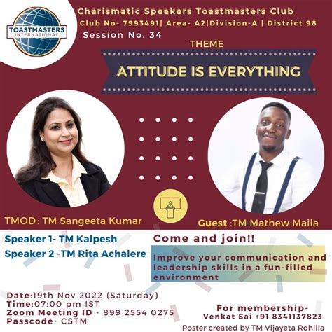 Dr Sangeeta Kumar On Linkedin Toastmasters International A Well