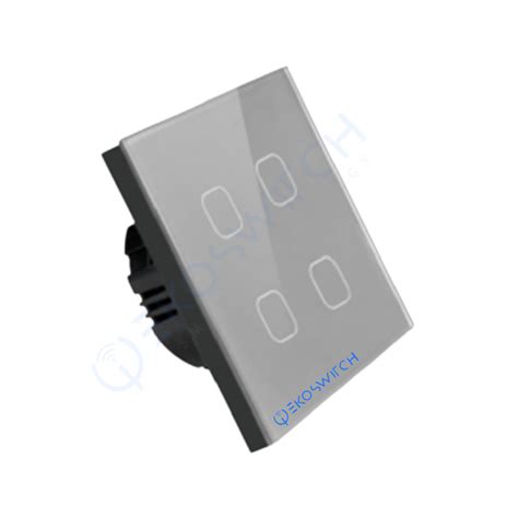 Smart 4 Gang Touch Switch Square Ekoswitch