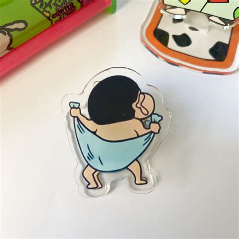 可爱蜡笔小新洗澡搞怪亚克力双面便签pp夹子卡通动漫书本试卷夹 阿里巴巴