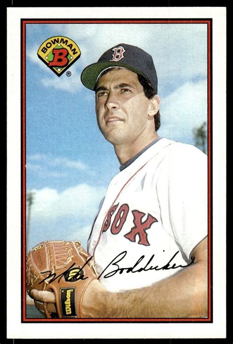 1989 Bowman Baseball Card Mike Boddicker B Boston Red Sox 21 Ebay