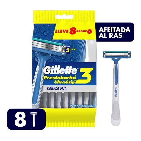 Rastrillo Para Afeitar Desechable Gillette Prestobarba Ultragrip3 De