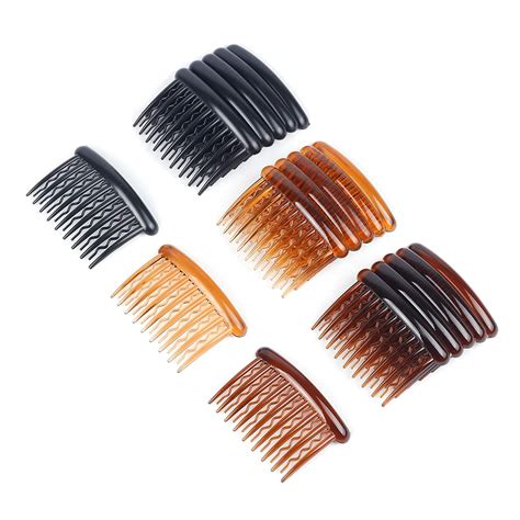 18 Pieces Plastic Teeth Hair Combs Tortoise Side Comb Hair Accessories