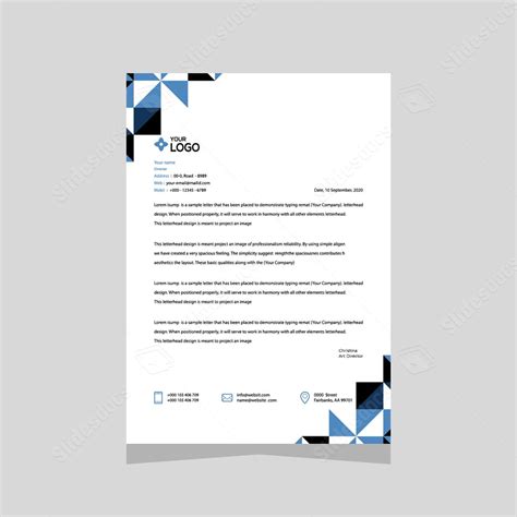 Colorful Contract Letterhead Document Form Business Abstract