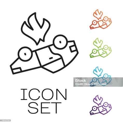 흰색 배경에 격리 된 검은 줄 불타는 자동차 아이콘 불에 자동차 화재와 연기로 덮인 깨진 자동차 다채로운 아이콘을 설정합니다 벡터 불에 대한 스톡 벡터 아트 및 기타 이미지