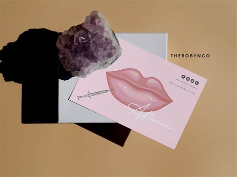 Lip Filler Aftercare Card Design Templates Lips Enhancement Etsy