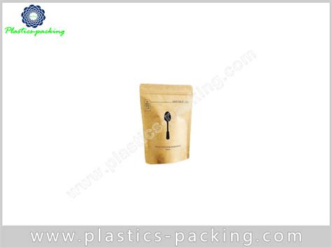 Brown Kraft Paper Ziplock Bags Self Standing Zipper Kraft Paper Packaging Bags Sea Faith