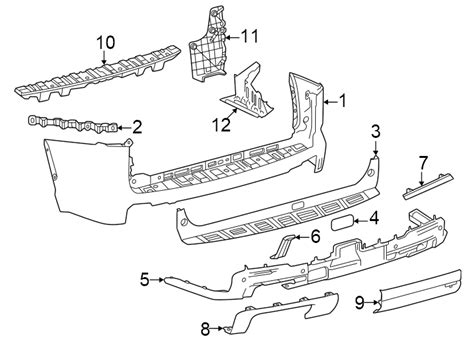 Toyota Sequoia Protector Luggage C Bumper Left Rear 587240c010