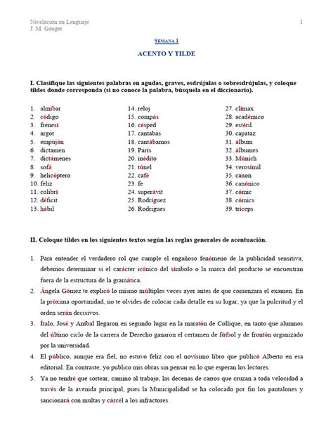 1 Acento Y Tilde Sol Pdf