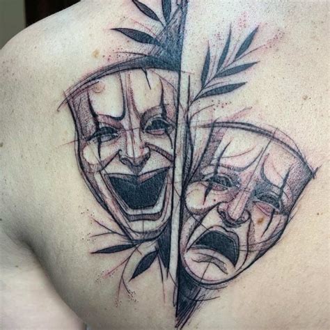 53 Laugh Now Cry Later Tattoo Designs And Mask Ideas Tattoo Glee