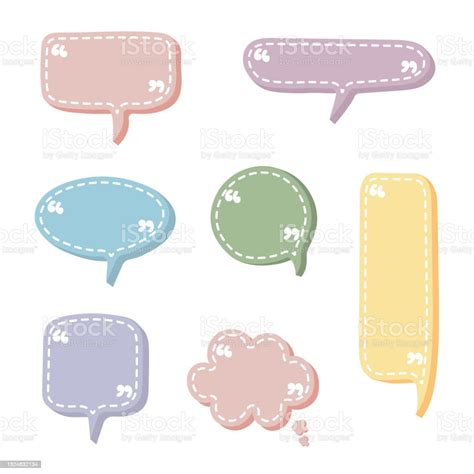 따옴표와 빈 손으로 그린 음성 거품 풍선의 컬렉션 세트 말하는 말 속삭임 텍스트 상자 Brand Name Online