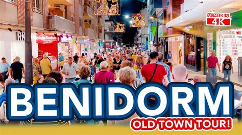 BENIDORM Old Town at night - YouTube