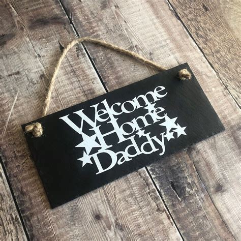 Welcome Home Daddy Sign Back From Deployment Daddys Etsy