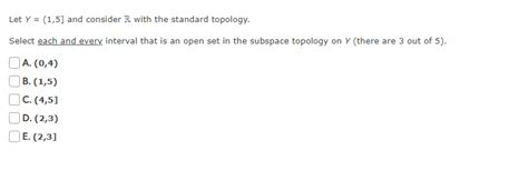 Solved Let Y And Consider R With The Standard Chegg Com