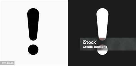 Icône De Point Dexclamation Sur Fond De Vector Noir Et Blanc Vecteurs