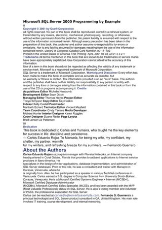Microsoft Sql Server Programming By Example Pdf