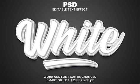 Artstation 3d White Psd Fully Editable Text Effect Layer Style Psd