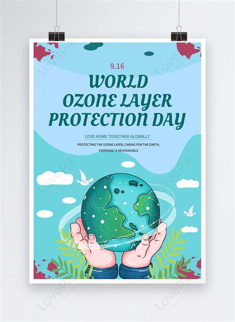 Blue Ozone Layer Protection International Day Festival Poster Template