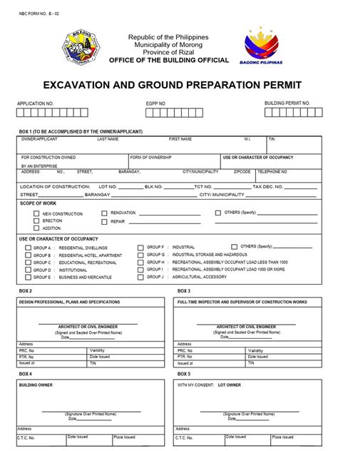 Excavation Permit 1 Pdf Civil Engineering
