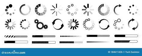 Load Icon Loading Circle Website Buffer Loader Or Preloader Vector Download Or Upload Status