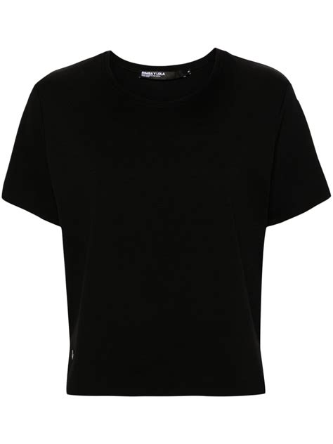 Bimba Y Lola Raised Seam Short Sleeve T Shirt Black Farfetch