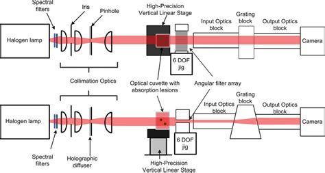 angular domain hyperspectral imaging diagram in transillumination mode
